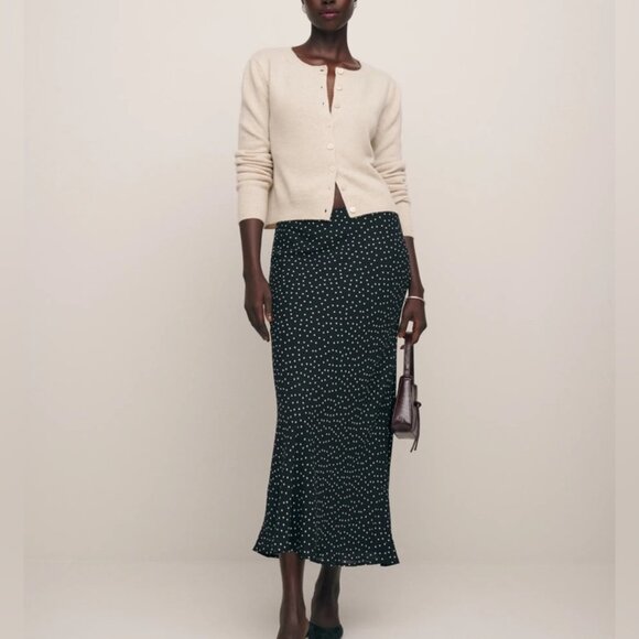 Reformation | Skirts | New Reformation Layla Midi Skirt In Selene Black ...